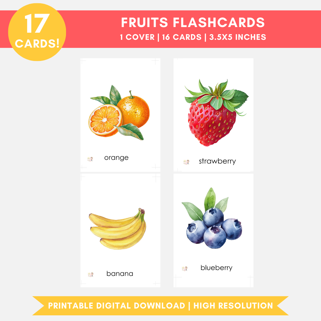 Fruits Flashcards (Digital Only) – Print and Learn PH