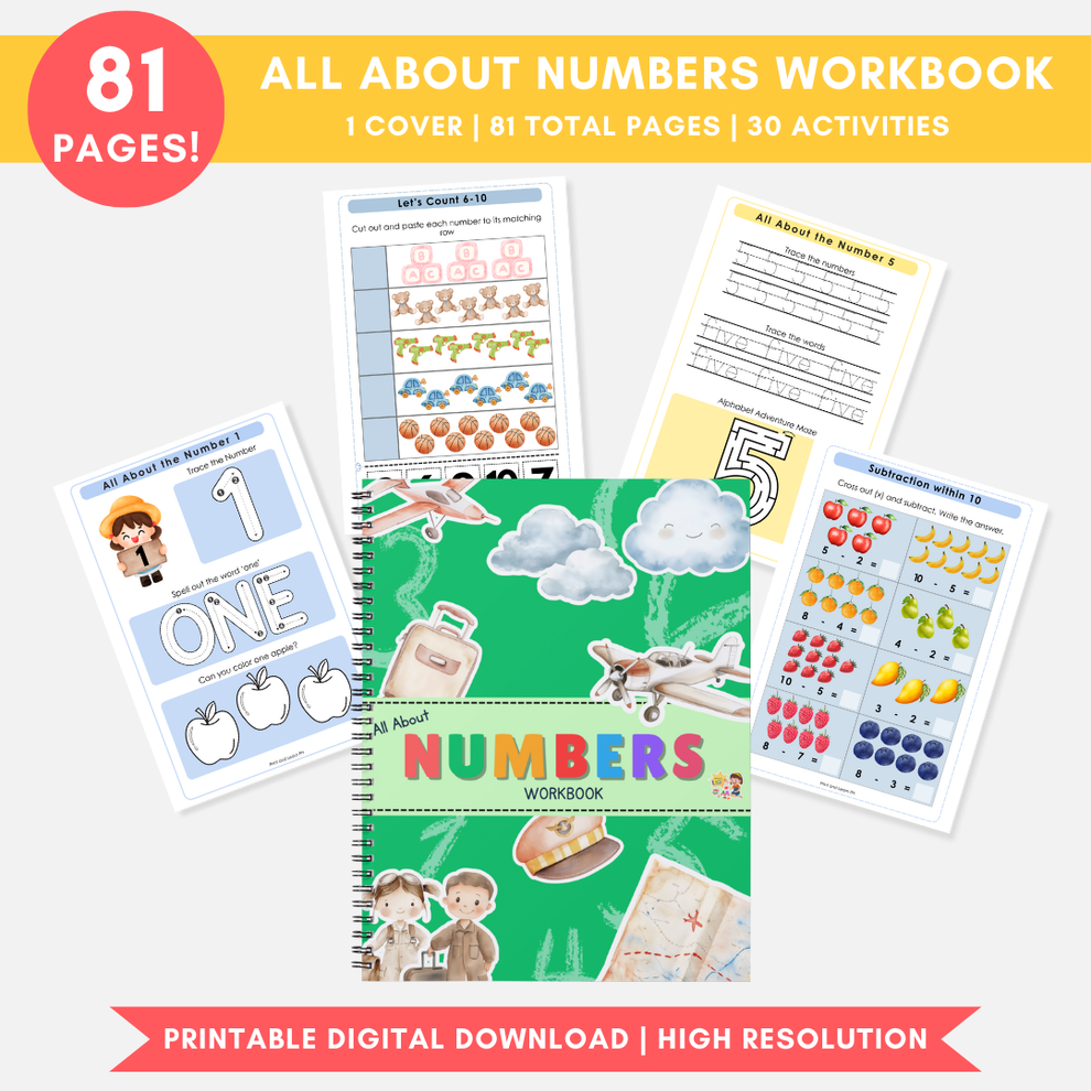 All About Numbers Workbook (Digital Only) – Print and Learn PH