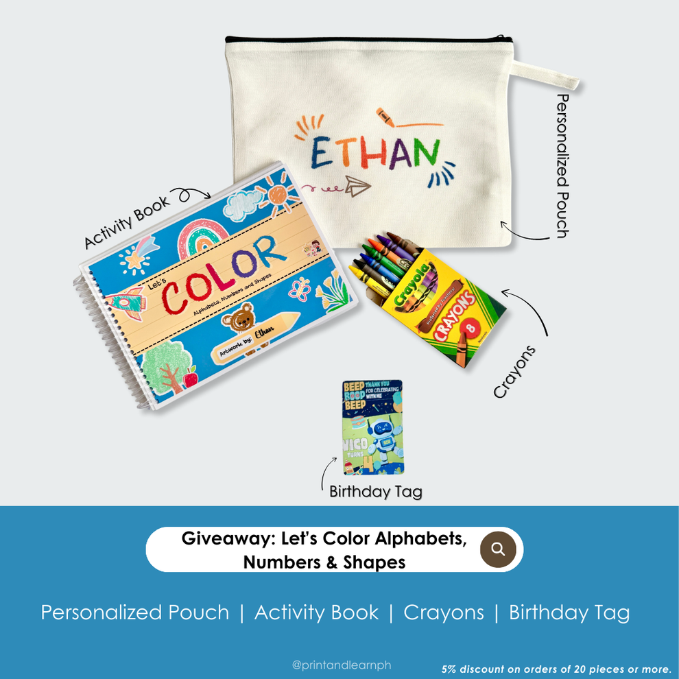 Let's Color: Alphabets, Numbers & Shapes – Print and Learn PH