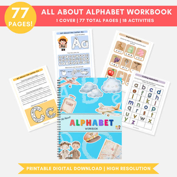 All About Alphabet Workbook (Digital Only) – Print and Learn PH