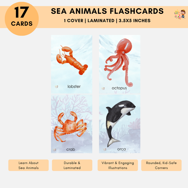 Flashcard: Sea Aninals – Print and Learn PH