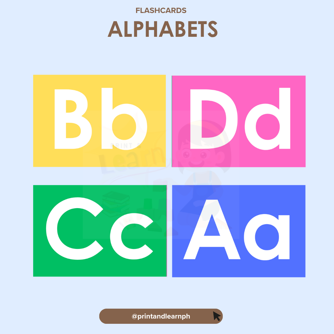 Flashcard: Alphabets – Print and Learn PH