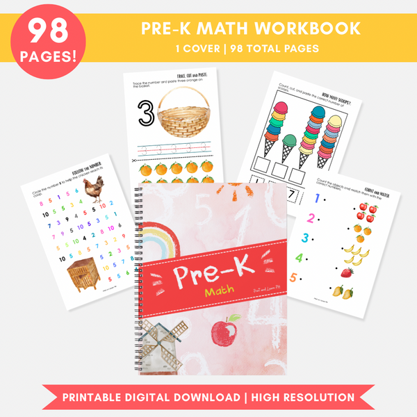 Pre-K Math Workbook (Digital Only) – Print and Learn PH