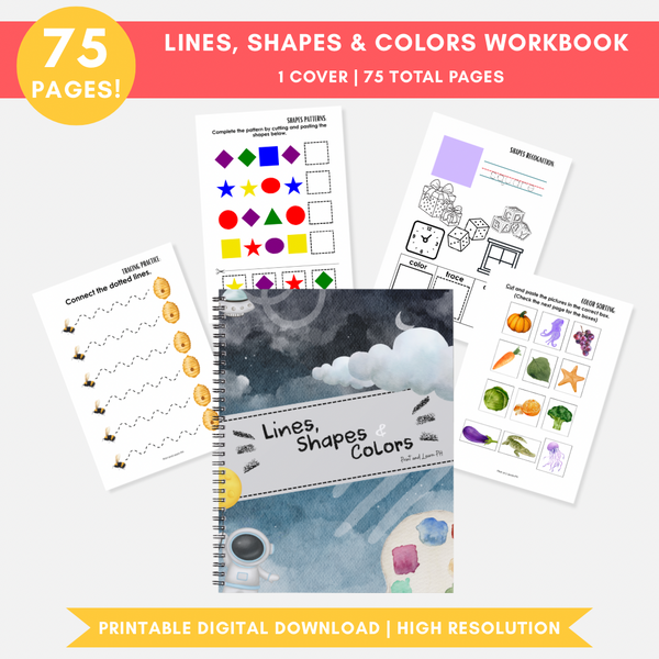 Lines, Shapes & Colors Workbook (Digital Only) – Print and Learn PH
